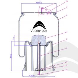 AIR SPRING WITH PLASTIC PISTON | Alon Automotive