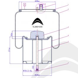AIR SPRING WITH METAL PISTON | Alon Automotive